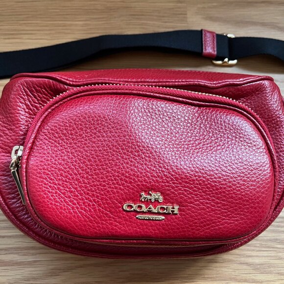 Coach | Bags | Coach Belt Bag Red Leather | Poshmark